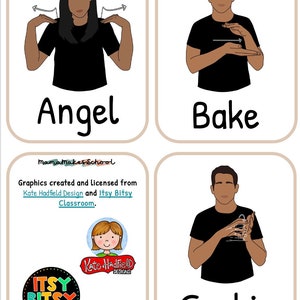 Christmas Wintertime ASL Flashcards, Sign Language Holiday Cards - Etsy