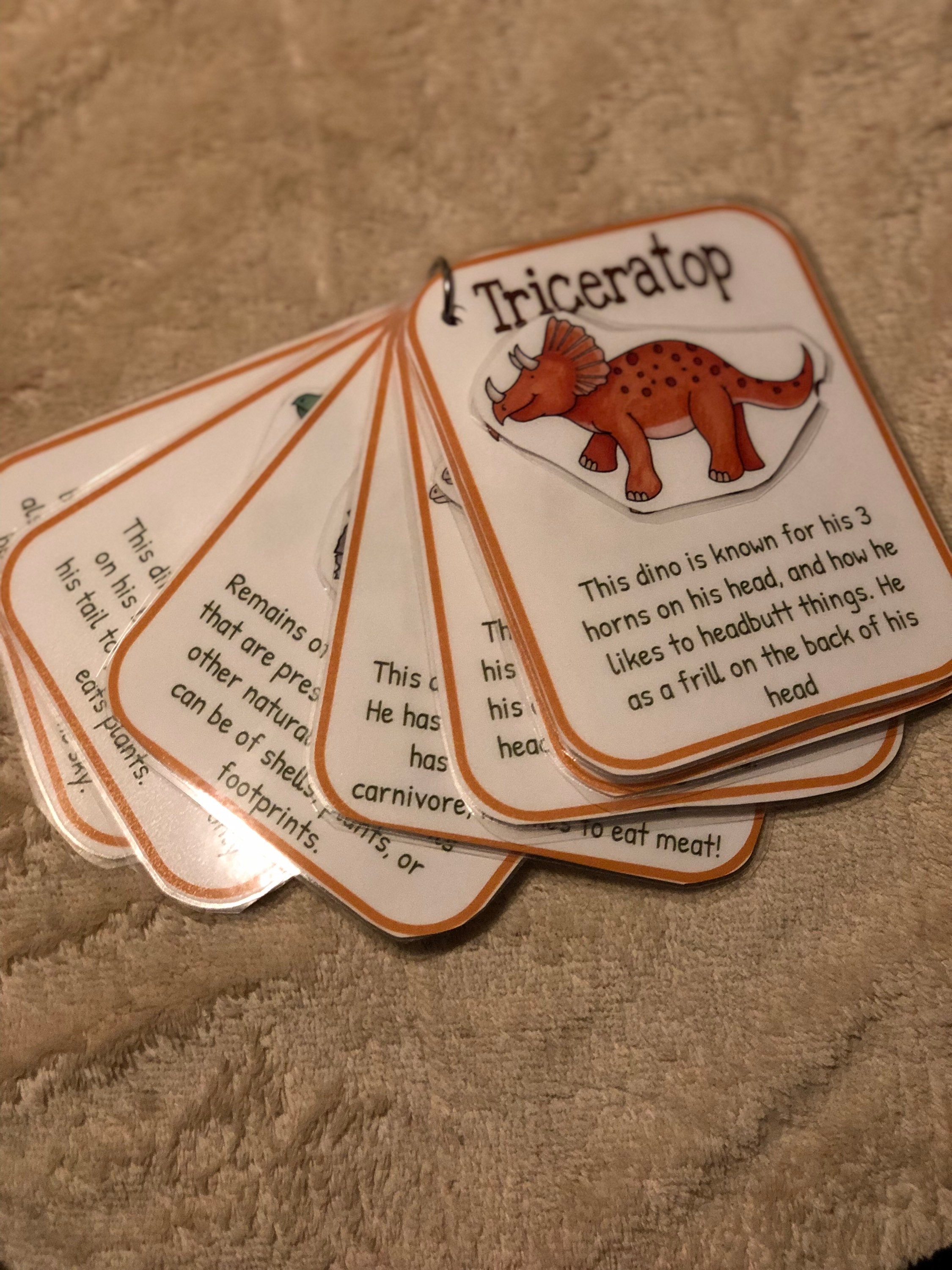 Dinosaur Fact Match Interactive Flashcards DIGITAL - Etsy