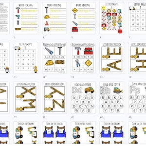 Construction Literacy Pack Preschool, Early Kindergarten Printable - Etsy