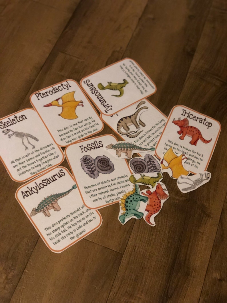 Dinosaur Fact Match Interactive Flashcards DIGITAL - Etsy