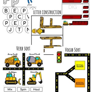 Construction Literacy Pack Preschool, Early Kindergarten Printable - Etsy