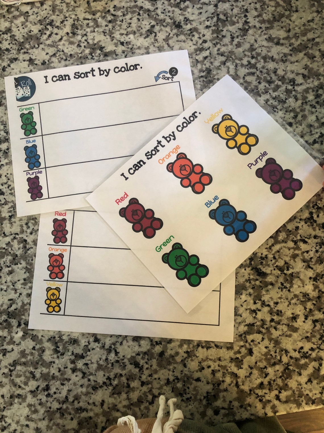 Counting Bears, Learning Colors, Color Sorting Preschool Toddler - Etsy