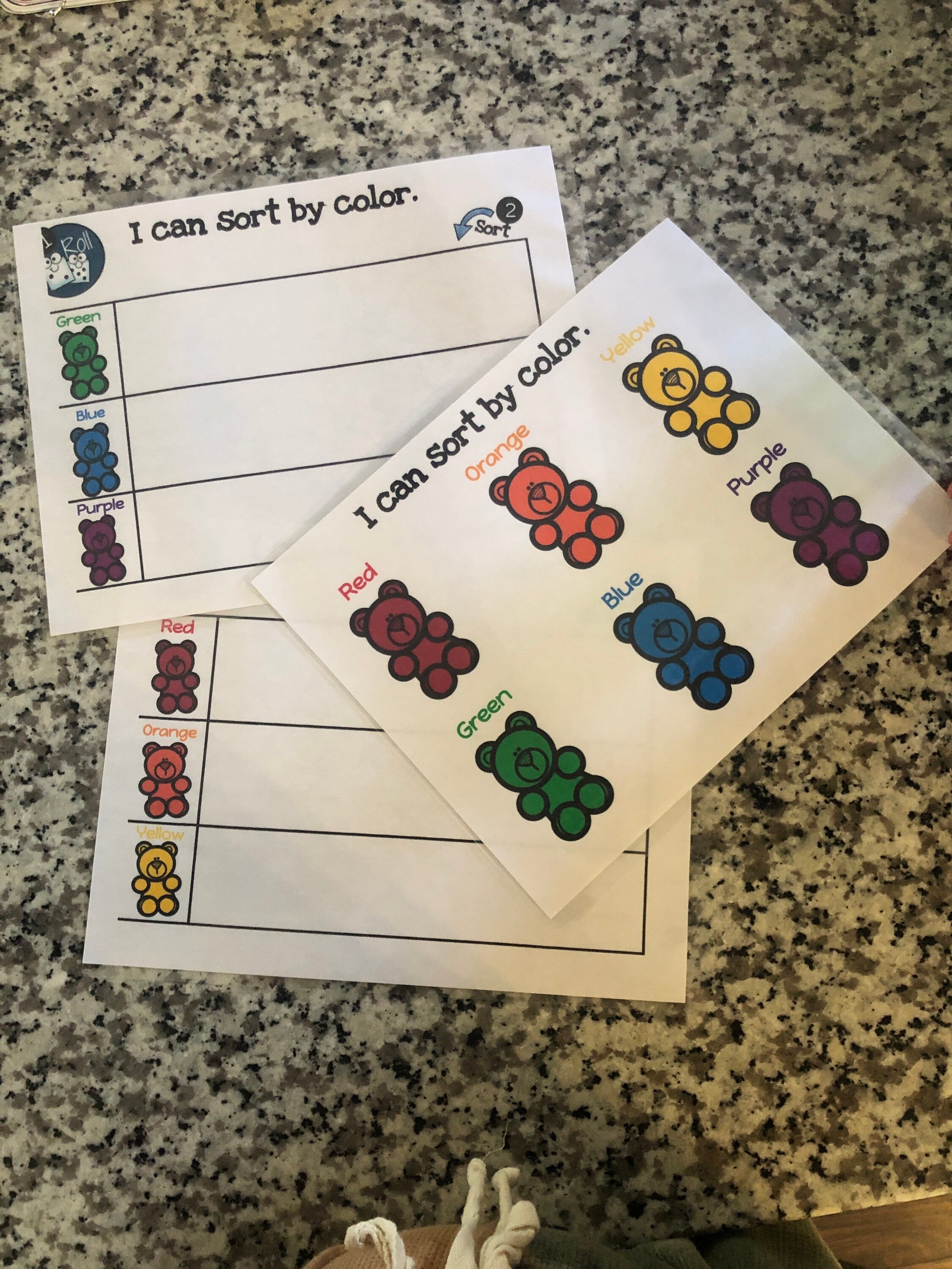 Counting Bears, Learning Colors, Color Sorting Preschool Toddler - Etsy