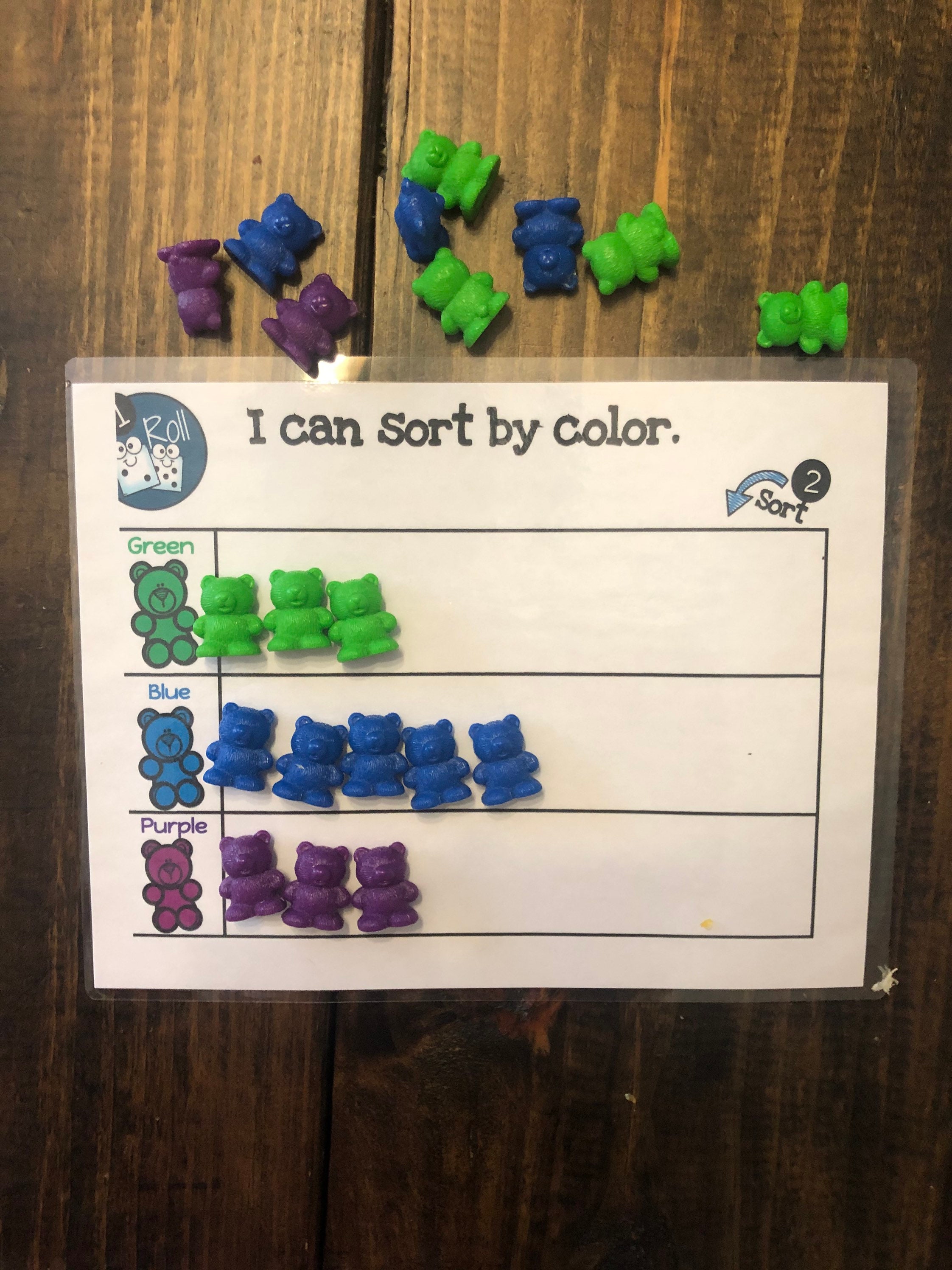 Counting Bears, Learning Colors, Color Sorting Preschool Toddler - Etsy