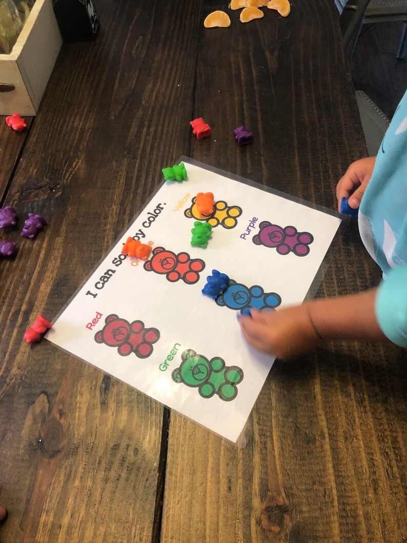 Counting Bears, Learning Colors, Color Sorting Preschool Toddler - Etsy