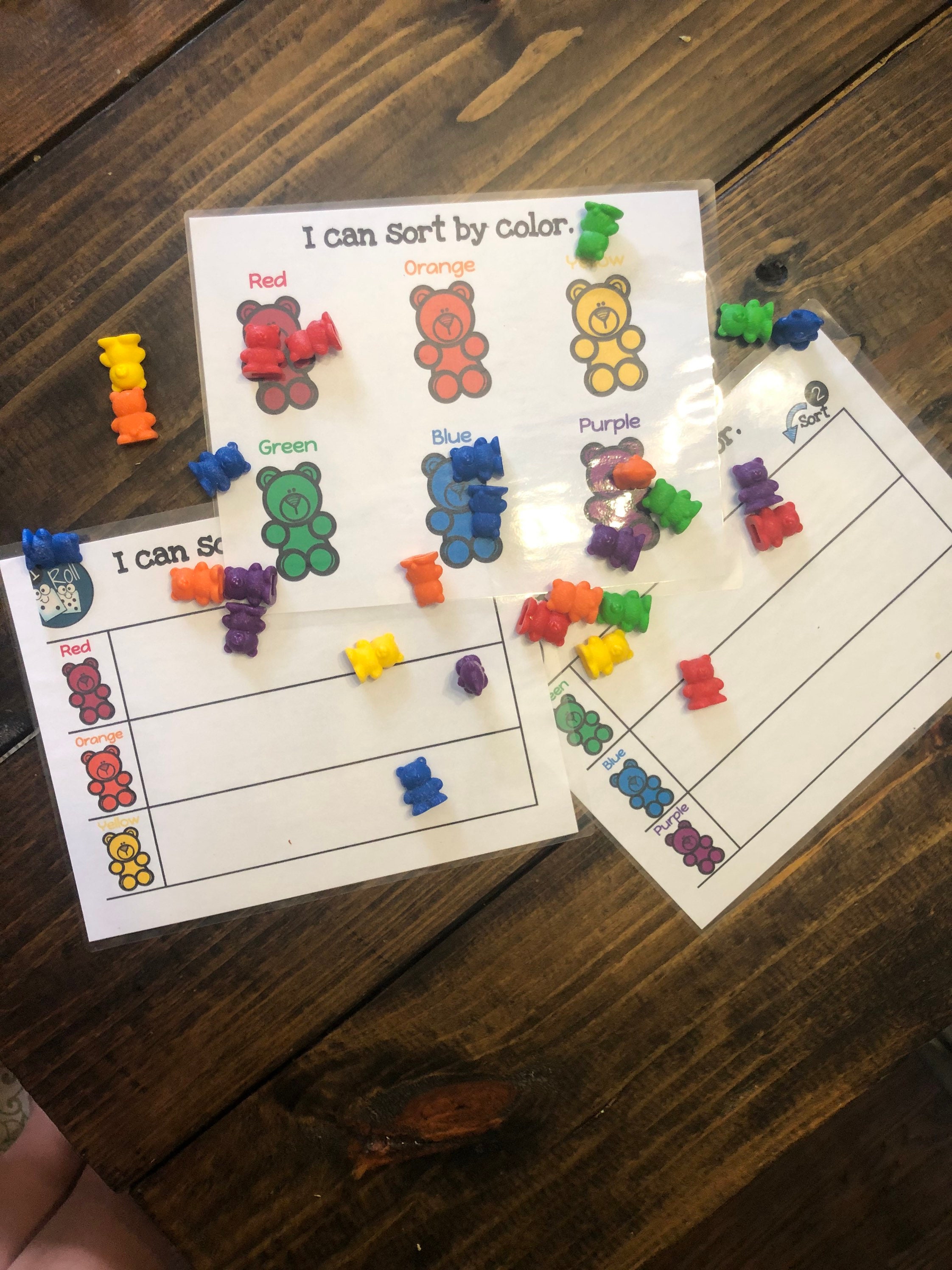 Counting Bears, Learning Colors, Color Sorting Preschool Toddler - Etsy