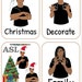 Christmas Wintertime ASL Flashcards, Sign Language Holiday Cards - Etsy