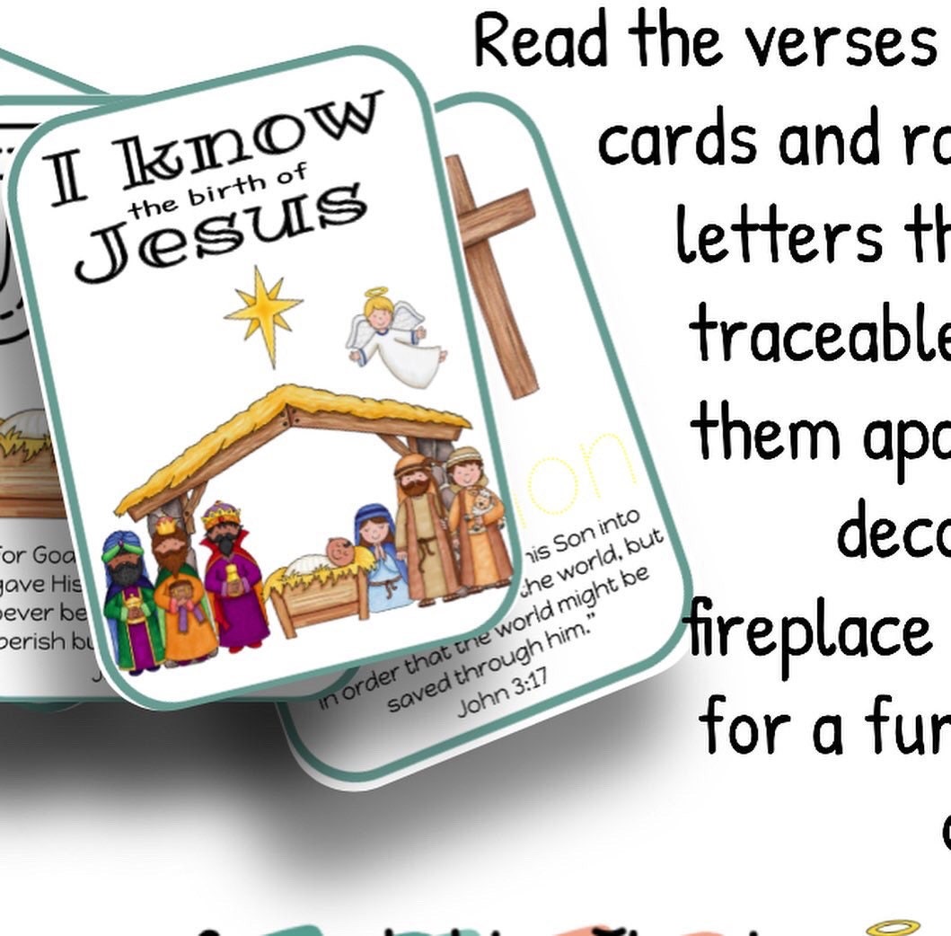 Nativity Christmas Learning Pack, Preschool/kindergarten Birth of Jesus ...