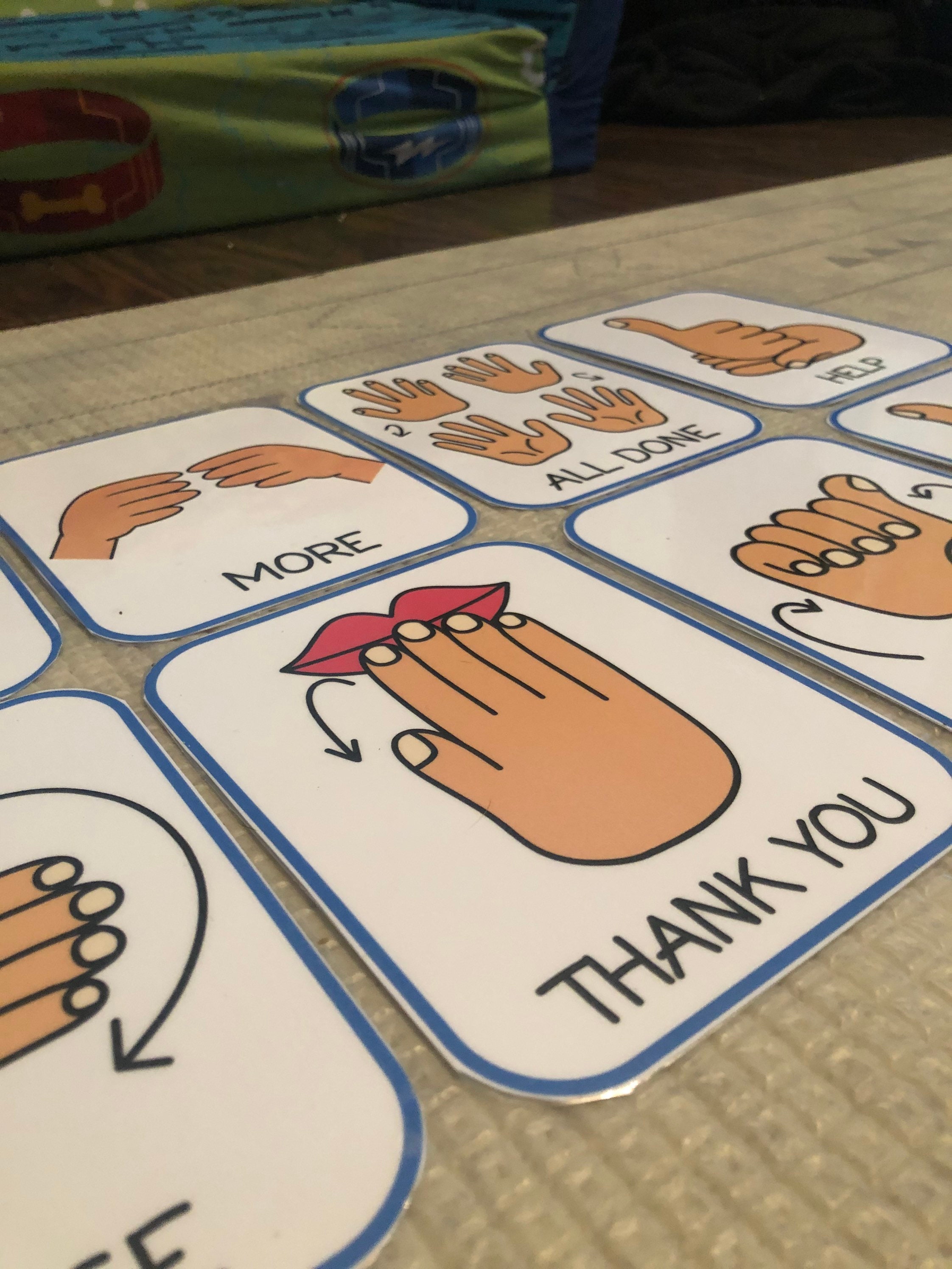 Basic Sign Language DIGITAL Pack 16 Sign Language Cards ASL Etsy 