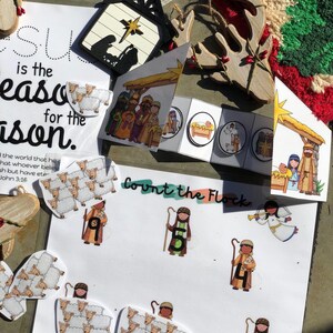 Nativity Christmas Learning Pack, Preschool/kindergarten Birth of Jesus ...