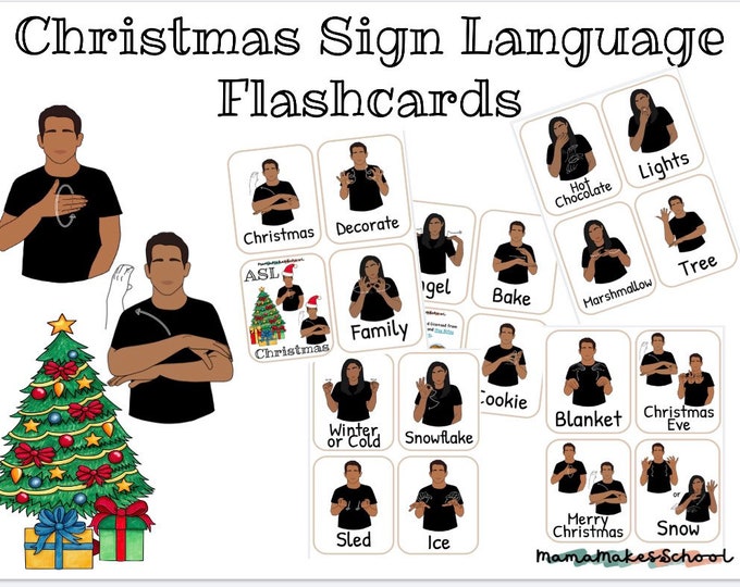 Basic Sign Language DIGITAL Pack. 16 Sign Language Cards, ASL American ...