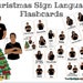 Christmas Wintertime ASL Flashcards, Sign Language Holiday Cards - Etsy
