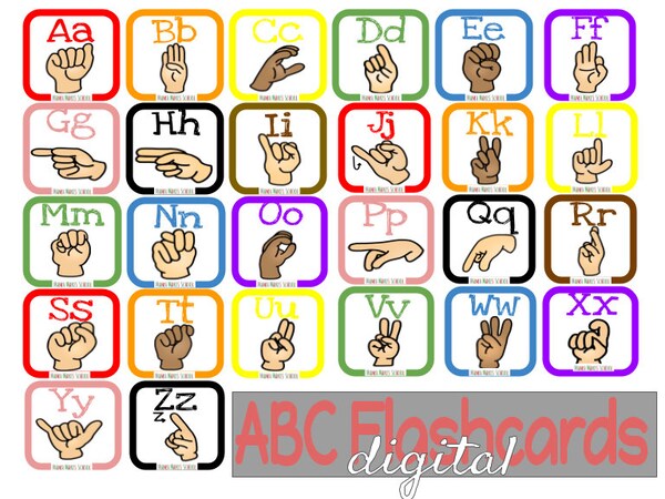 Basic Sign Language Digital Pack 16 Sign Language Cards Asl Etsy Canada