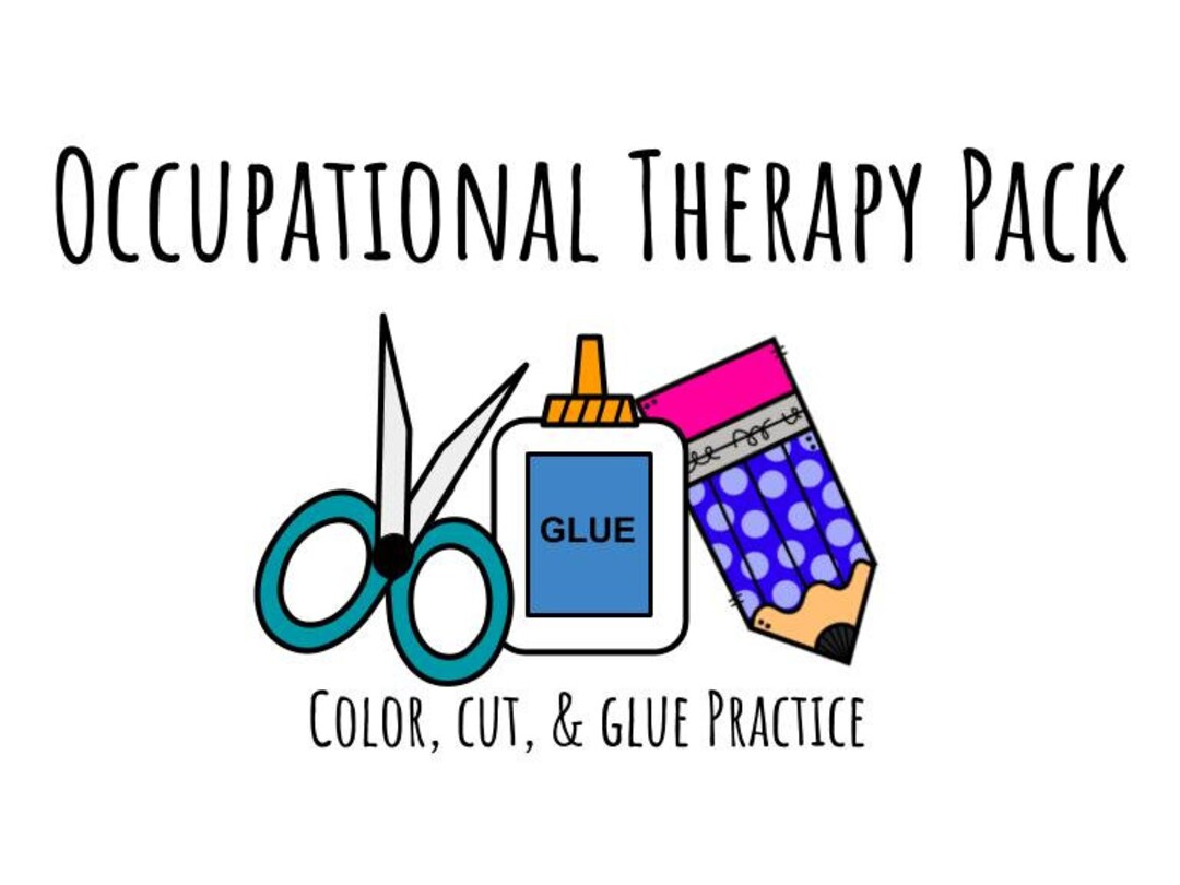 Occupational Therapy Pack-preschool/kindergarten Color, Cut, Glue - Etsy