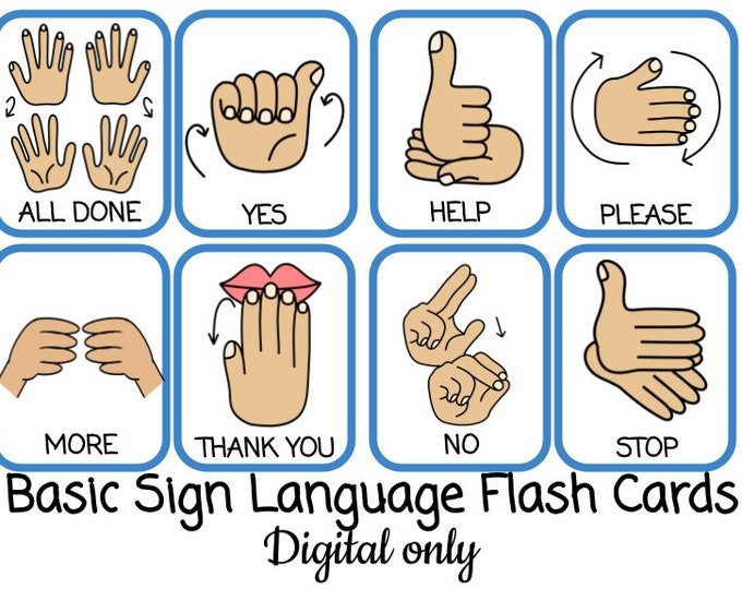 Basic Sign Language Board Digital Download - Etsy