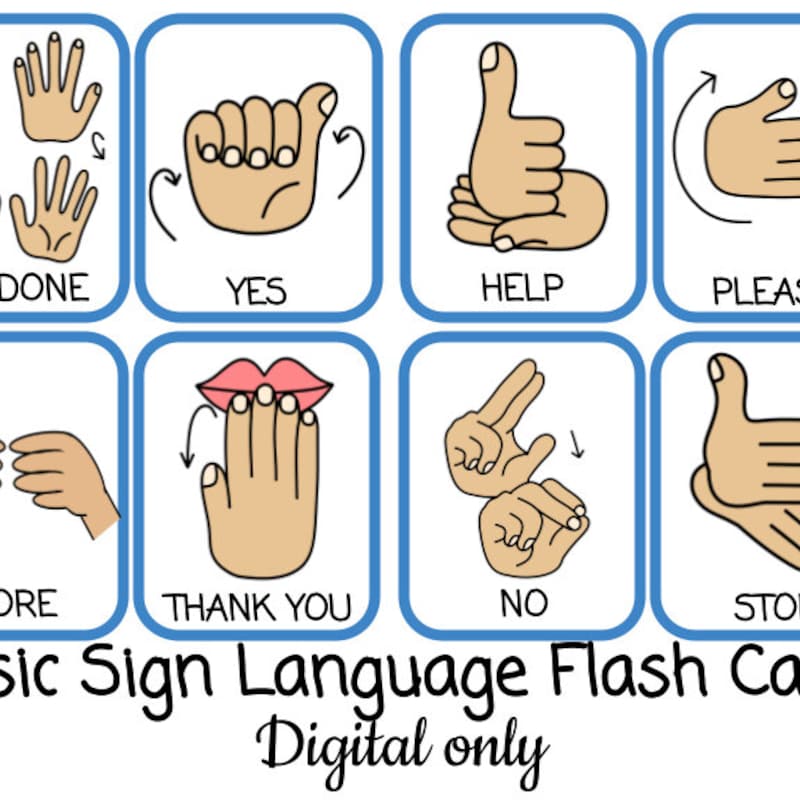 Sign Language Card - Etsy