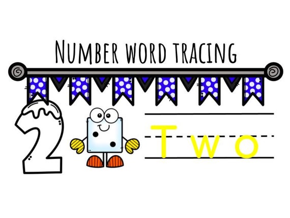 Number Word Tracing 1-10 Printable | Etsy