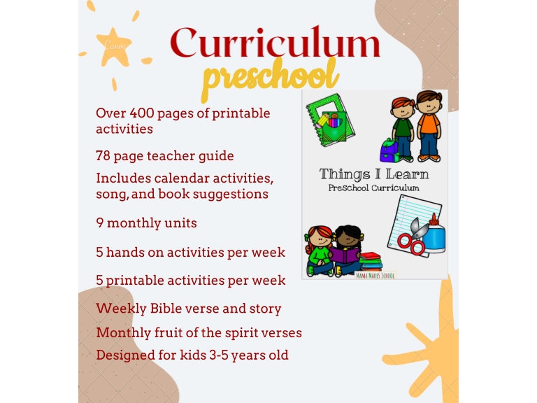 Preschool Monthly Curriculum