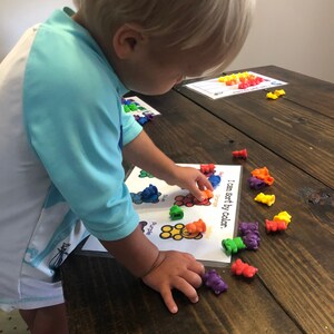 Counting Bears, Learning Colors, Color Sorting Preschool Toddler - Etsy