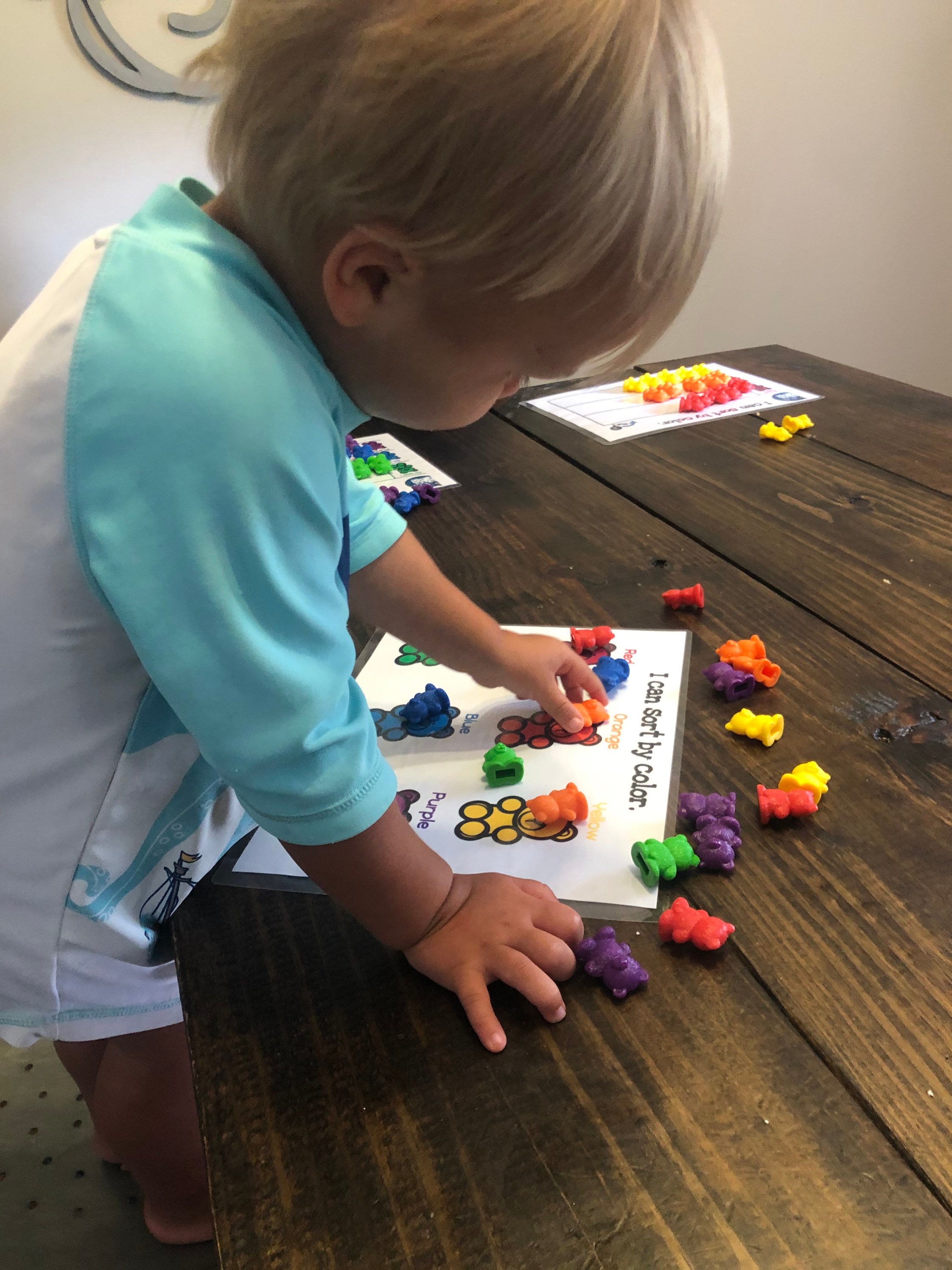 Counting Bears, Learning Colors, Color Sorting Preschool Toddler - Etsy