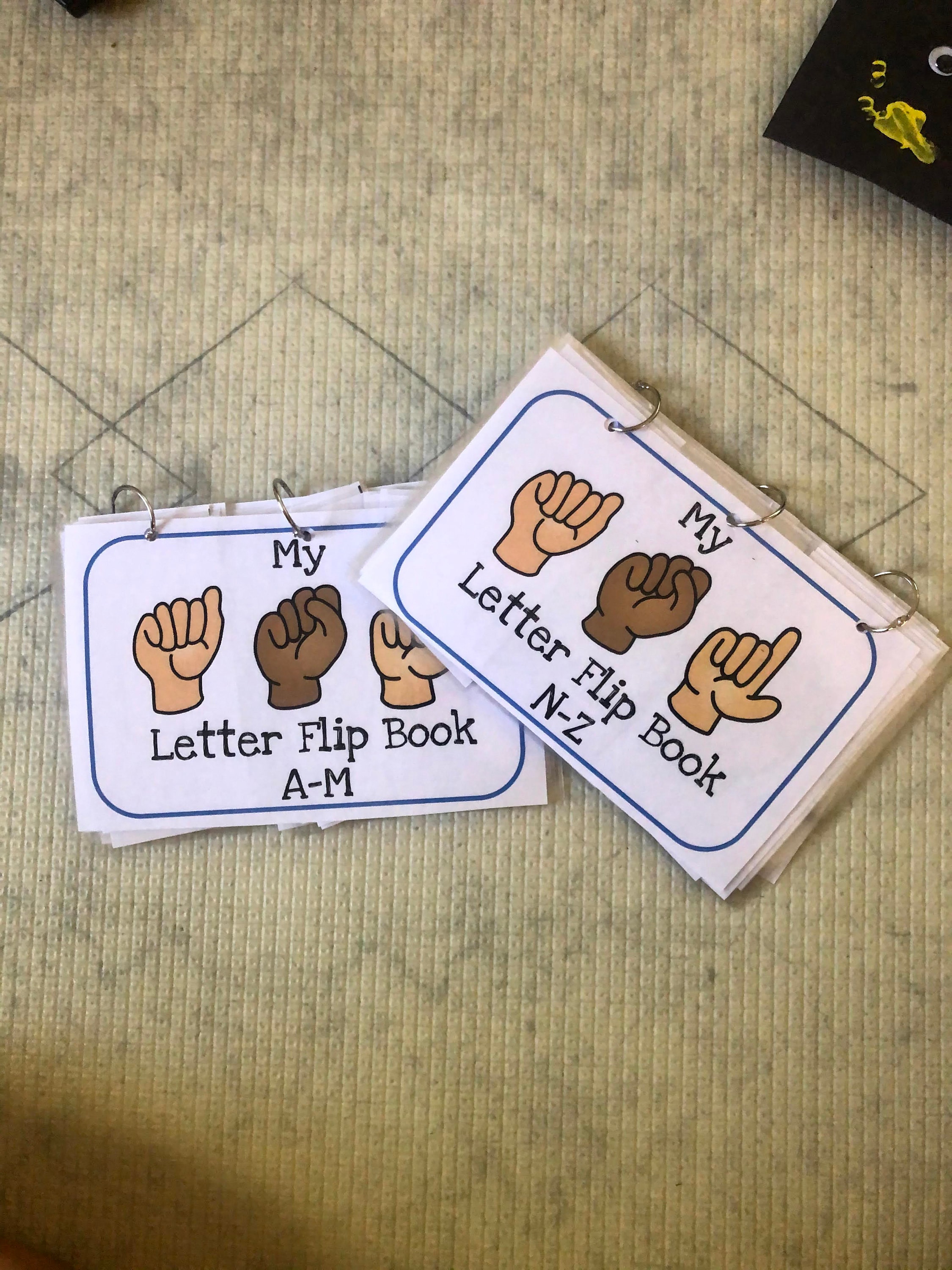 ABC Letter Match ASL Flipbook DIGITAL, Printable, Sign Language. Dry ...