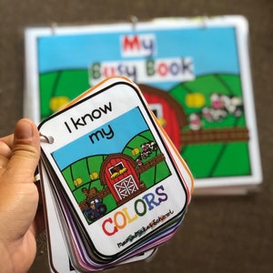 Farm Color Flashcards Farm Animals Buildings and Tractors - Etsy