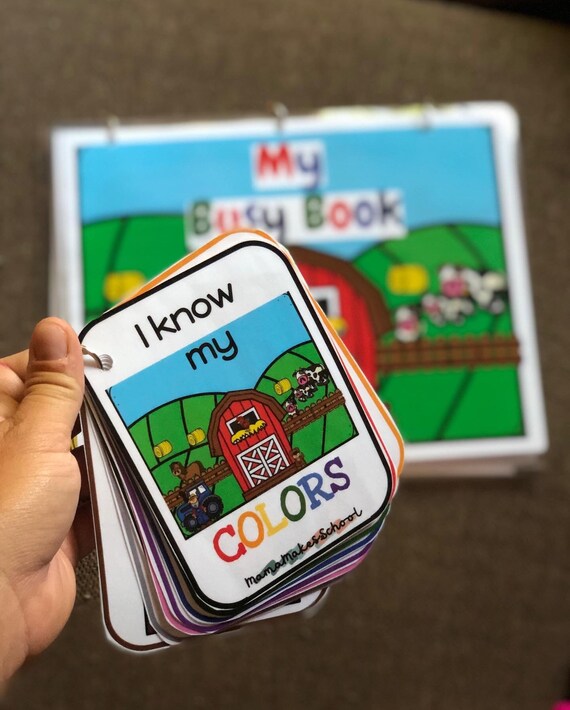 Farm Color Flashcards Farm Animals Buildings and Tractors - Etsy