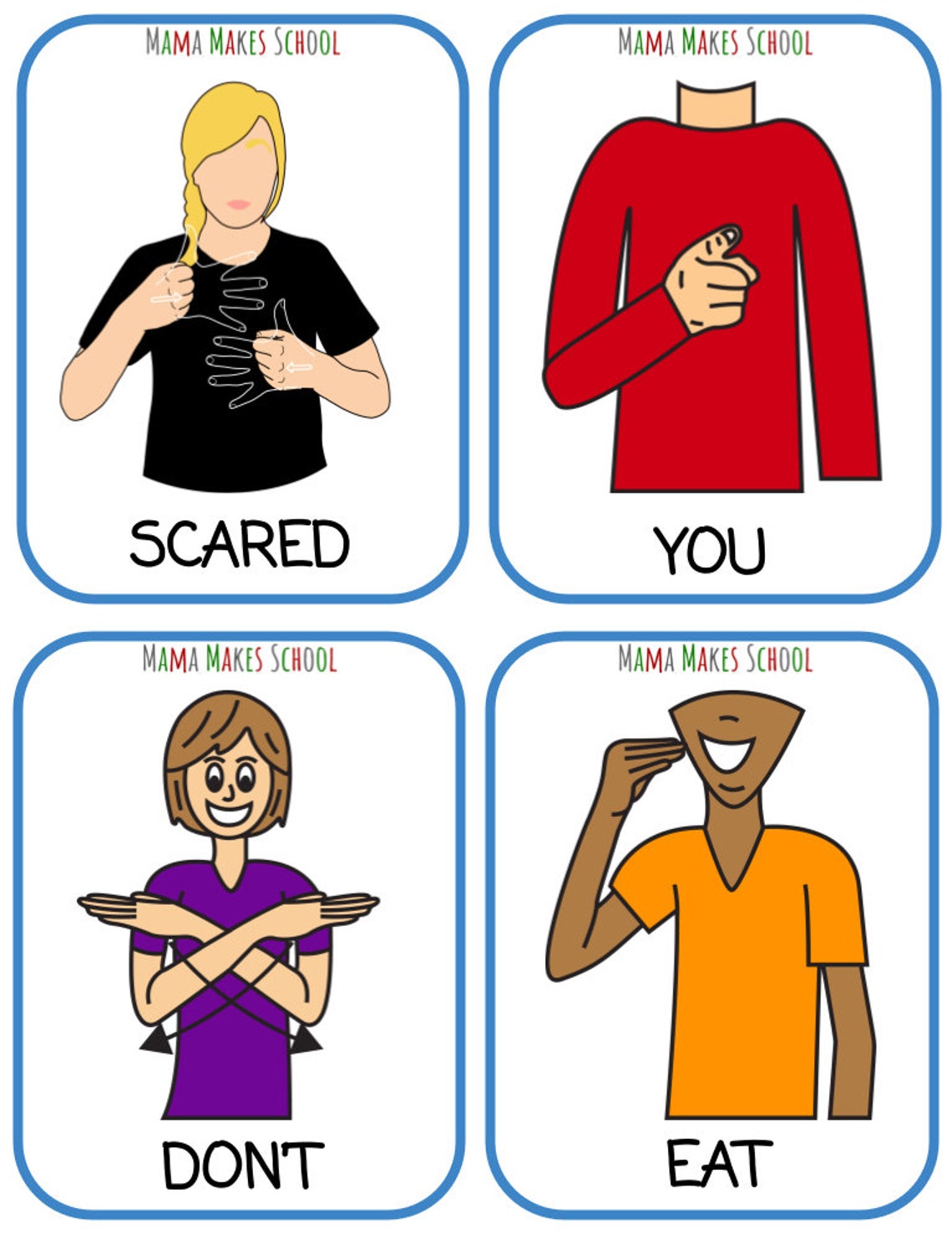 Mega Sign Language (asl) Flashcards Digital, Signing Preschool ...