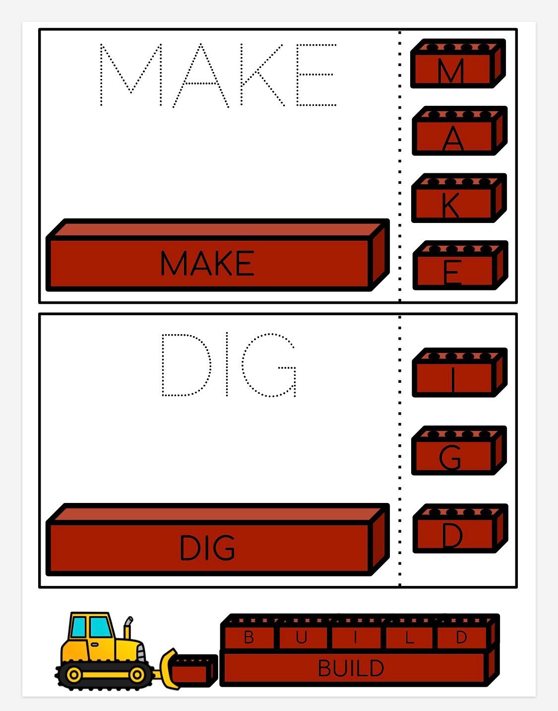 Construction Literacy Pack Preschool, Early Kindergarten Printable - Etsy