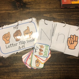 ASL BUNDLE Flipbook and Flashcards, - Etsy