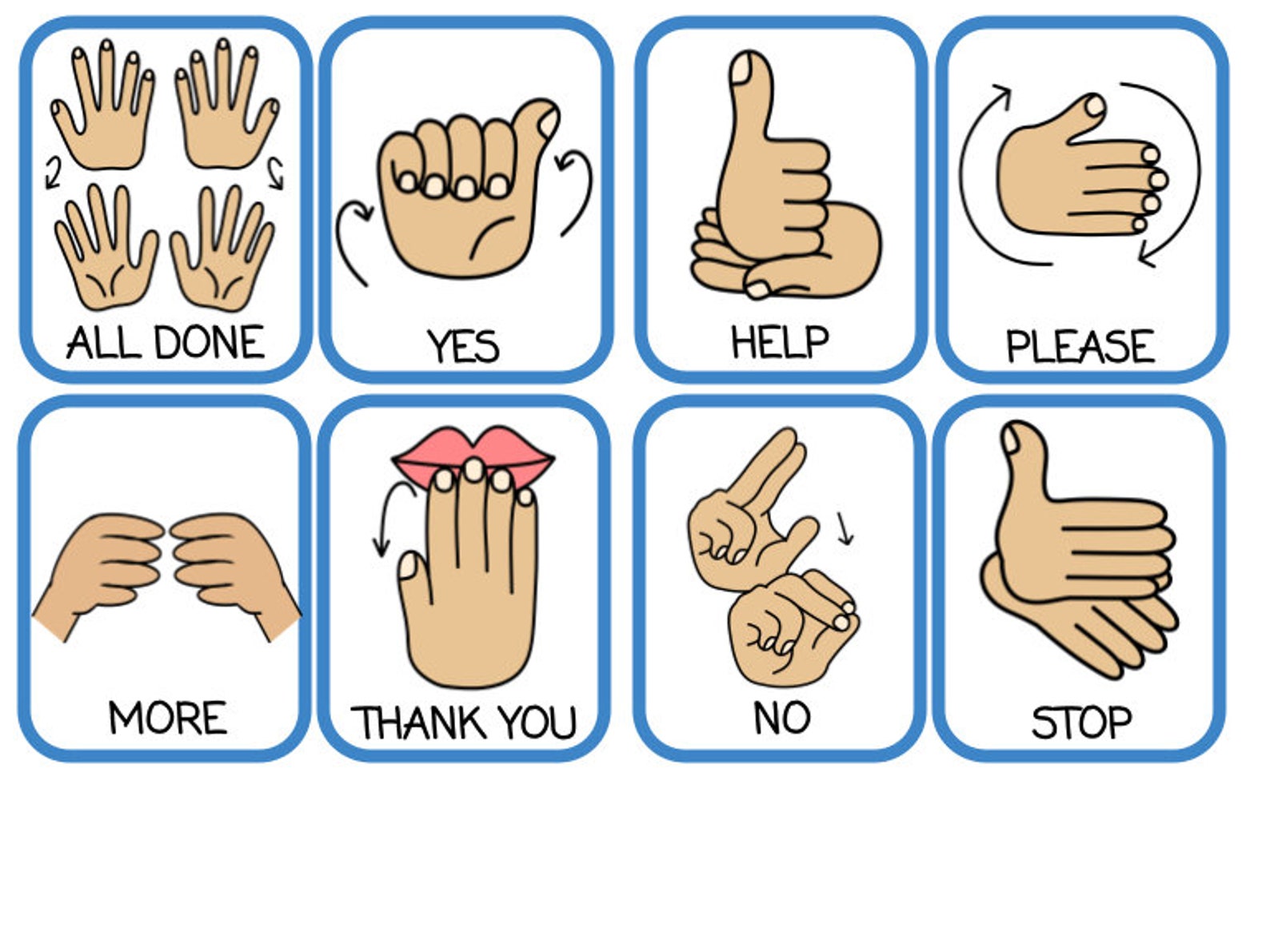 Mega Sign Language (asl) Flashcards Digital, Signing Preschool ...