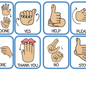 Mega Sign Language (asl) Flashcards Digital, Signing Preschool ...
