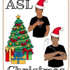Christmas Wintertime ASL Flashcards, Sign Language Holiday Cards - Etsy