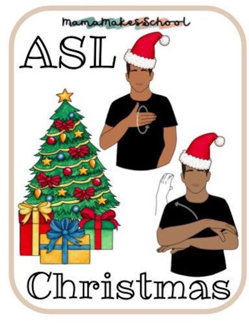 Christmas Wintertime ASL Flashcards, Sign Language Holiday Cards - Etsy