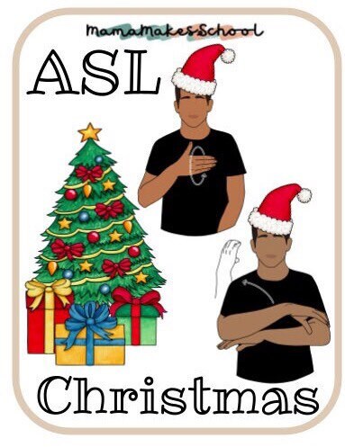 Christmas Wintertime ASL Flashcards, Sign Language Holiday Cards - Etsy