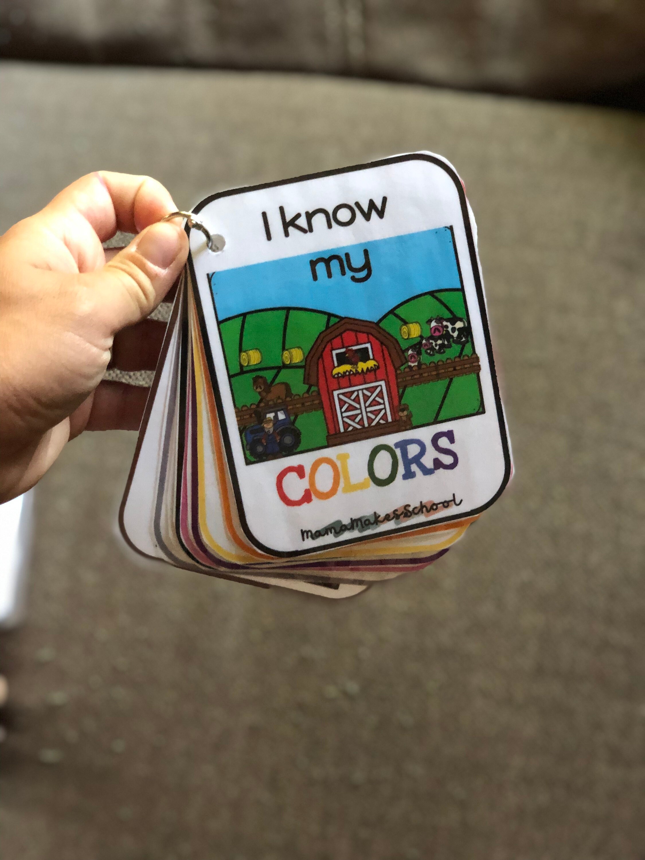 Farm Color Flashcards, Farm Animals, Buildings, and Tractors - Etsy