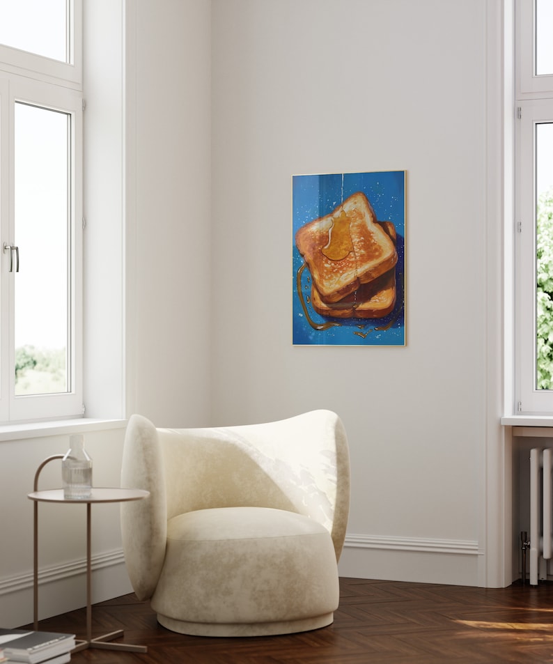 French Toast Oil Painting Style Kitchen Decor Digital Print, Printable ...