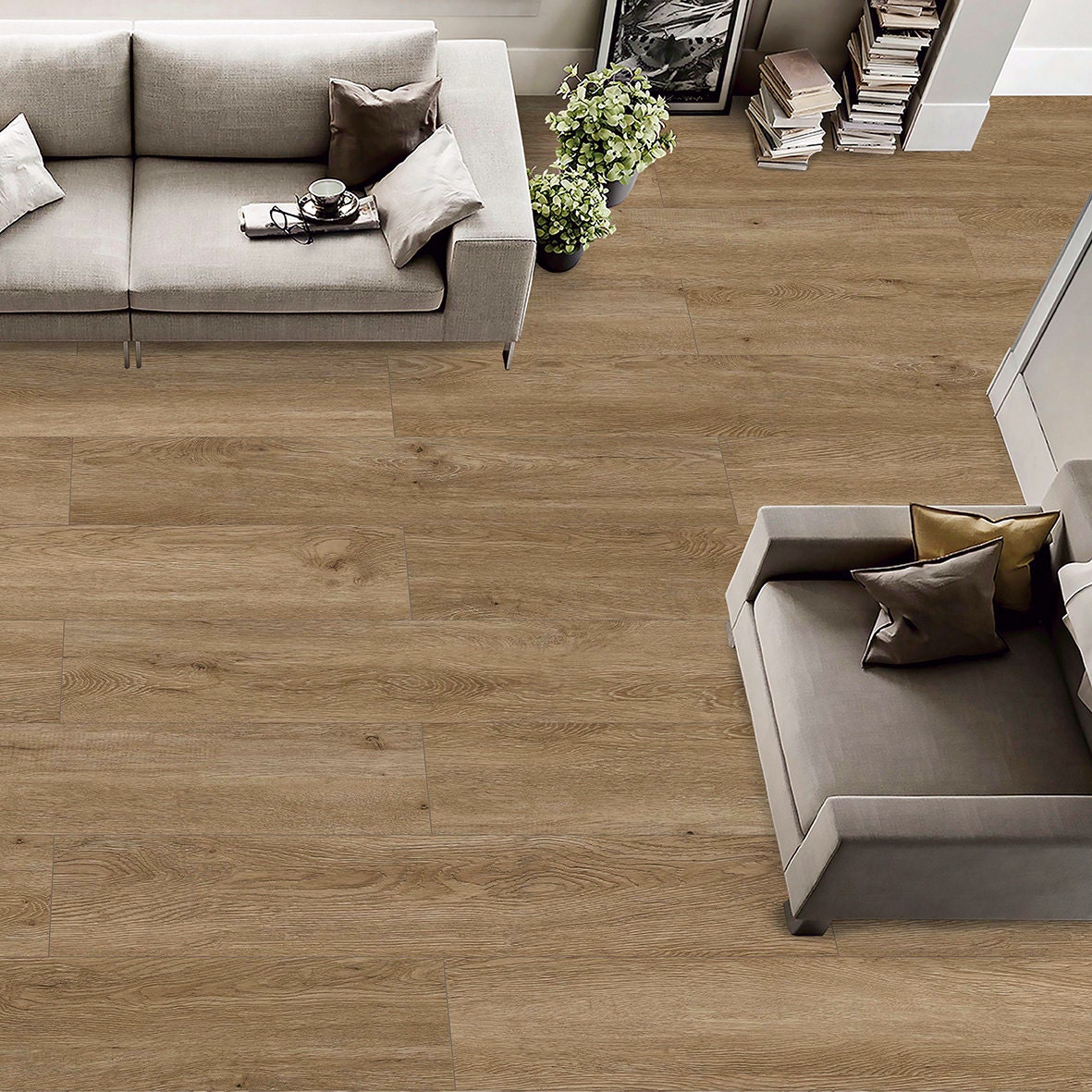 Dotfloor Empire Vinyl Planks - 5.5mm SPC Click Lock 28.98 Sq.ft -brown ...