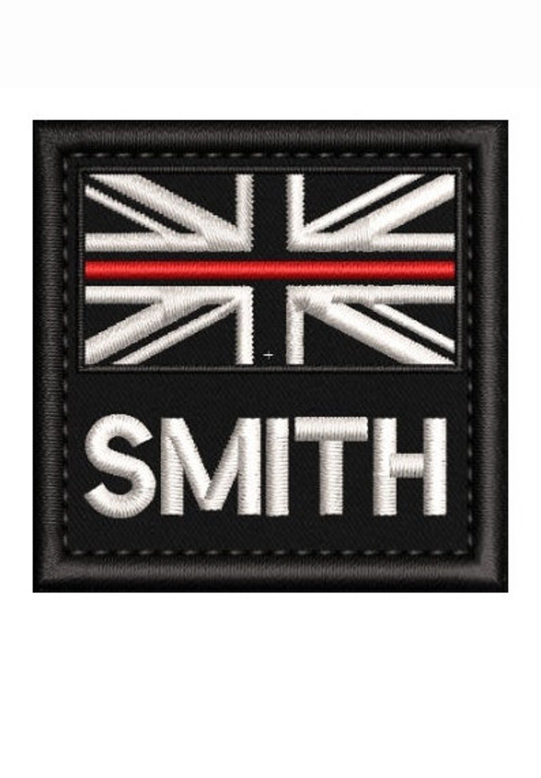 Thin Red Line Firefighter Name Uniform Patch, Customized Iron on ...