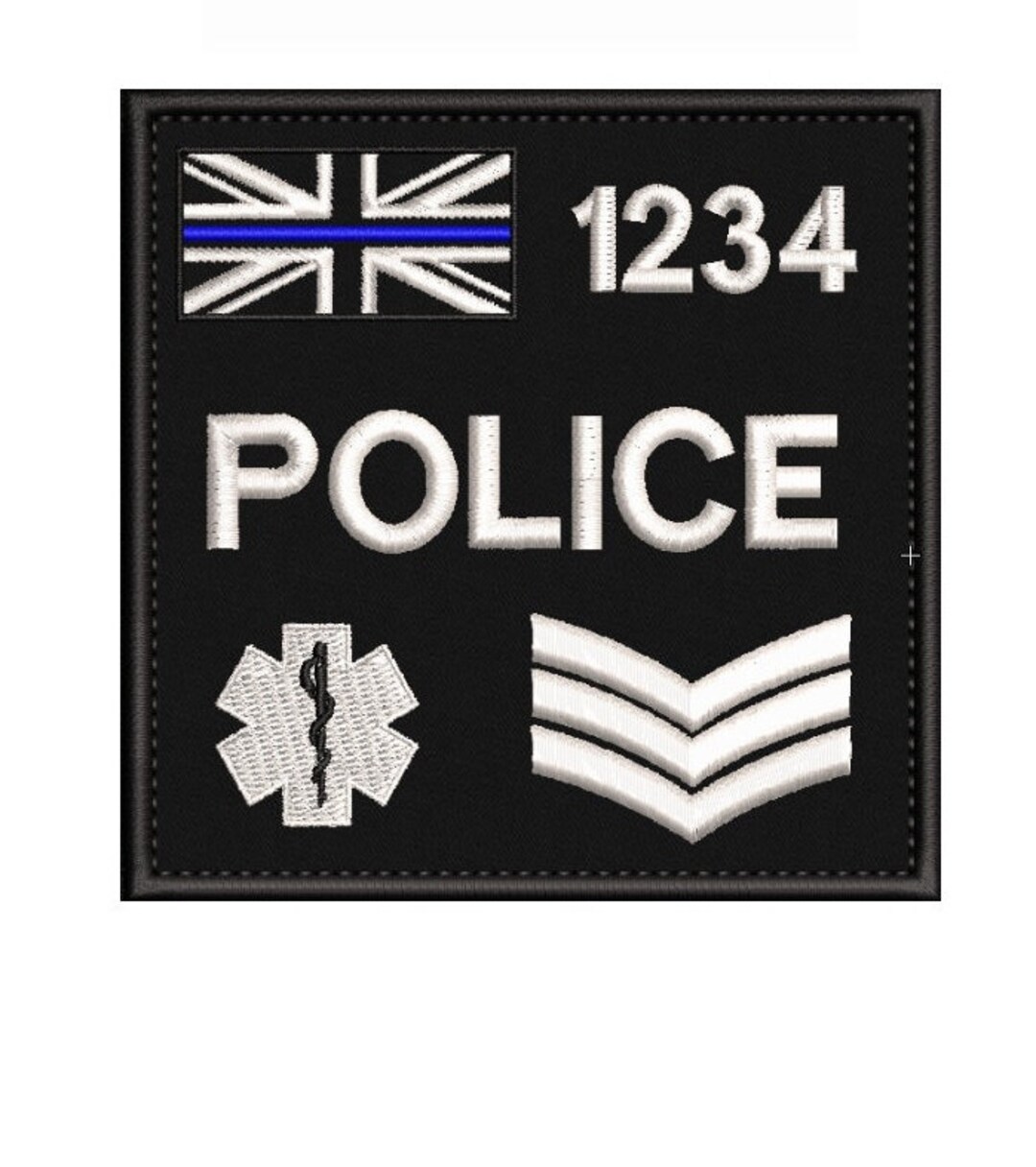 Personalized Police Uniform Arm Patch, Custom Text Badge, Law ...