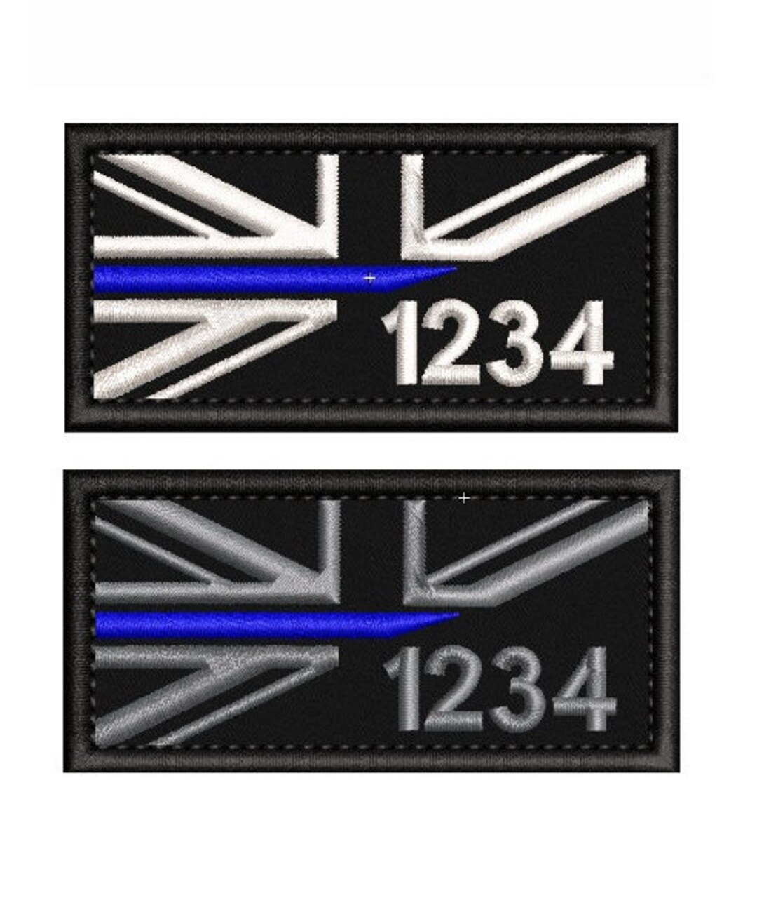 Thin Blue Line Number Uniform Arm Patch, Personalized Iron on ...