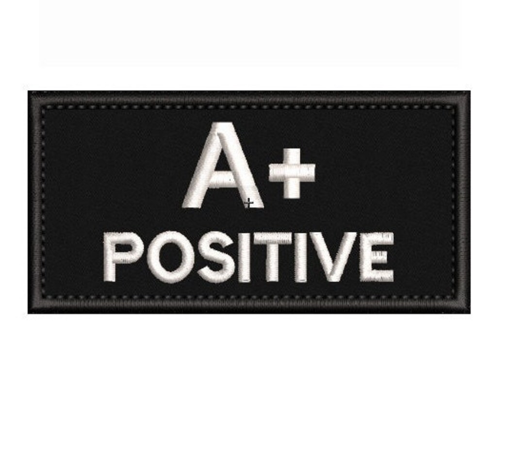 Blood Group Velcro Patch - 10 X 5 Cm - Embroidered - Etsy