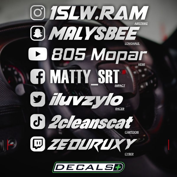 Instagram Username Stickers - Etsy