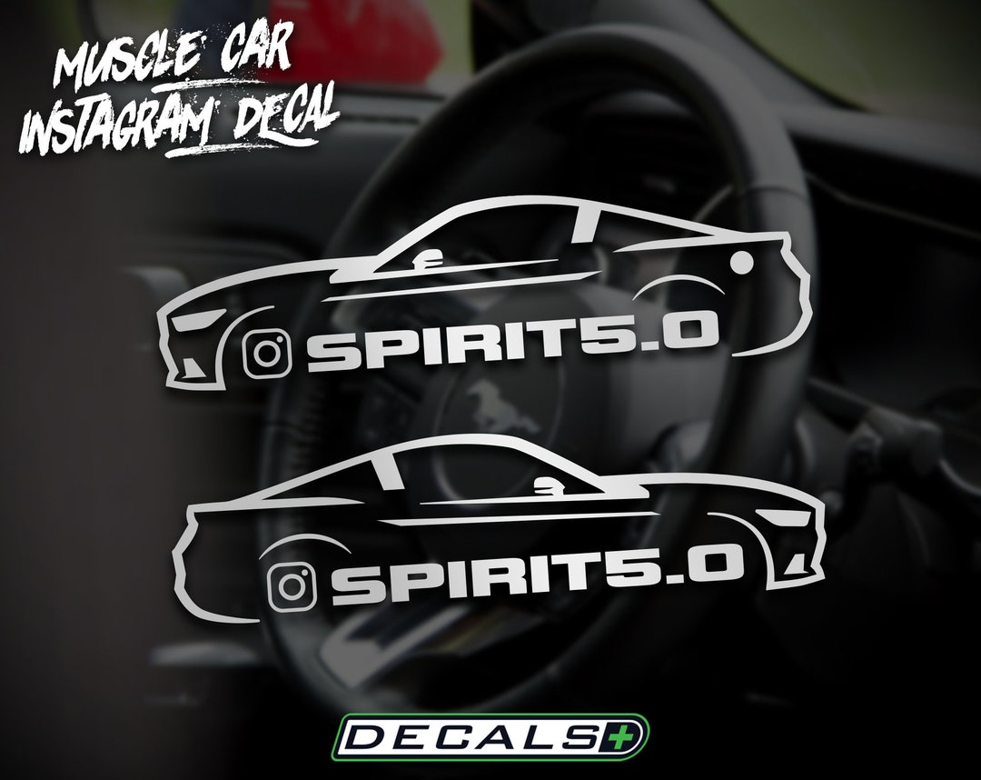 2x Muscle Car Silhouette Instagram IG Window Decals Funny Illest Dope ...