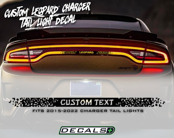 Custom Text Leopard Print Theme Center Tail Light Banner Race | Etsy