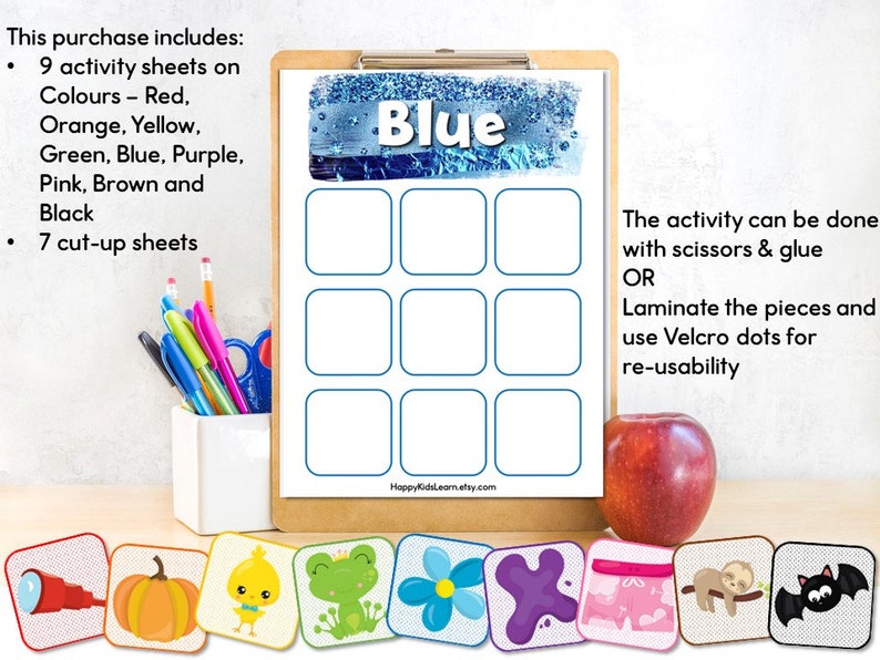 Toddler Printable Activity on Colours | Preschool Hands on Worksheets ...