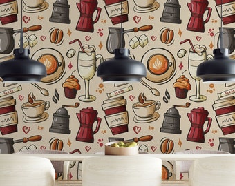 Kitchen Wallpaper - Etsy