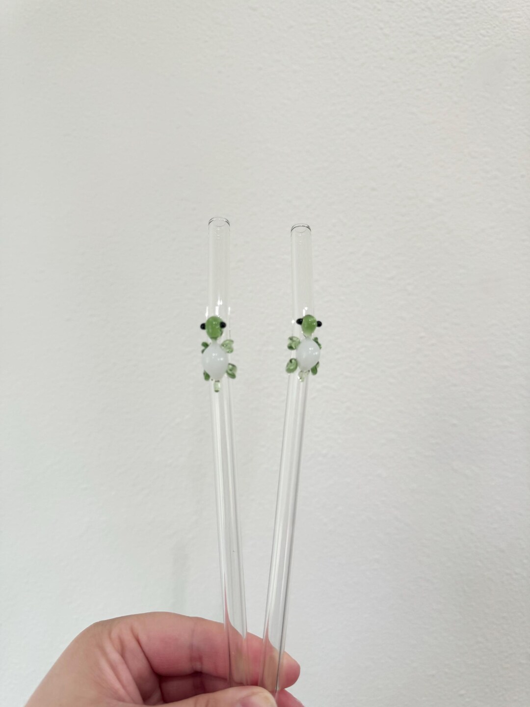 Turtle Glass Straw | Drinking Straw - Etsy