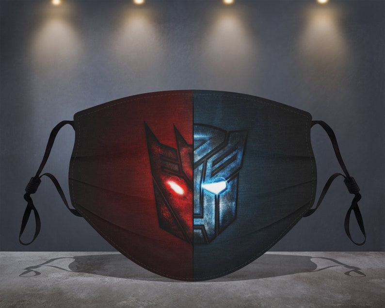 Transformers Autobot Decepticon Half Face Face Mask Reusable | Etsy
