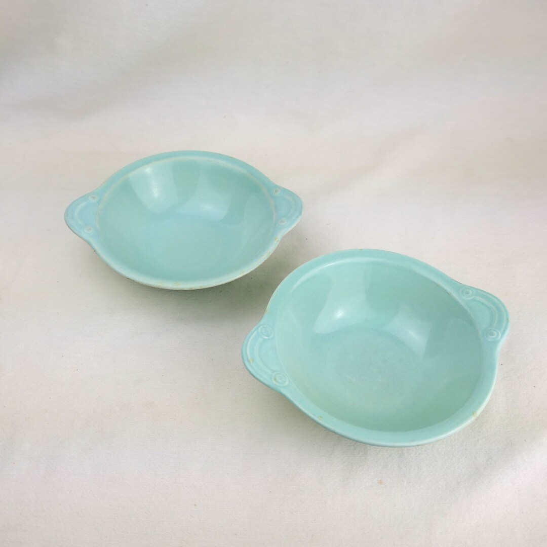 A Pair of Surf Green Lu-ray Pastels Lug-handled Cereal Bowls - Etsy